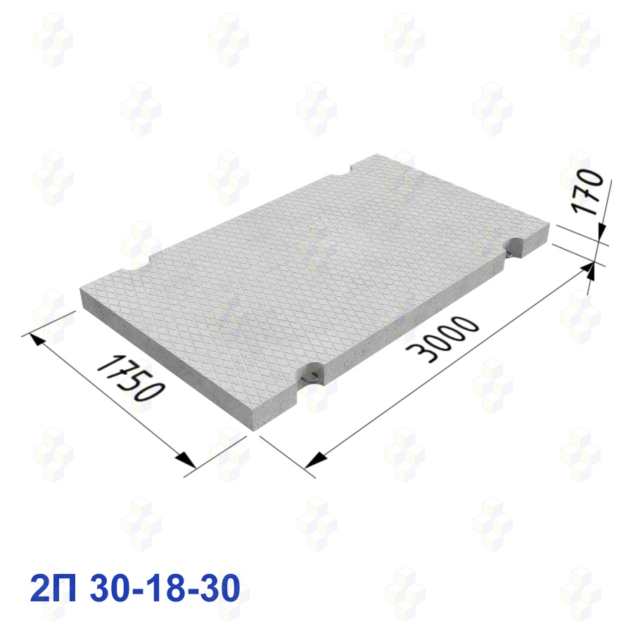 Плита дорожная 2П 30-18-30 ГОСТ 21924.2-84 - купить по цене 11500 руб ...